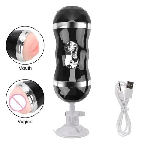 Masturbateur automatique pour homme vrai vagin et bouche réaliste