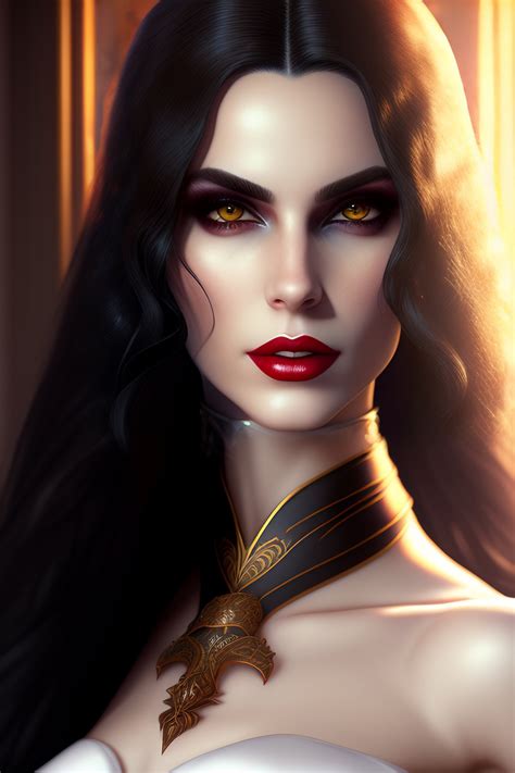 Lexica Female Vampire Dark Fantasy Dnd Portrait Pale Skin Dark