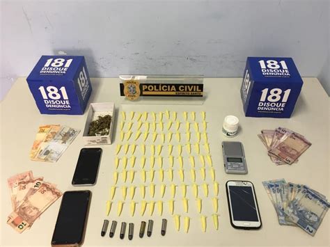Polícia Civil DP de Guaçuí prende em flagrante suspeito por tráfico de