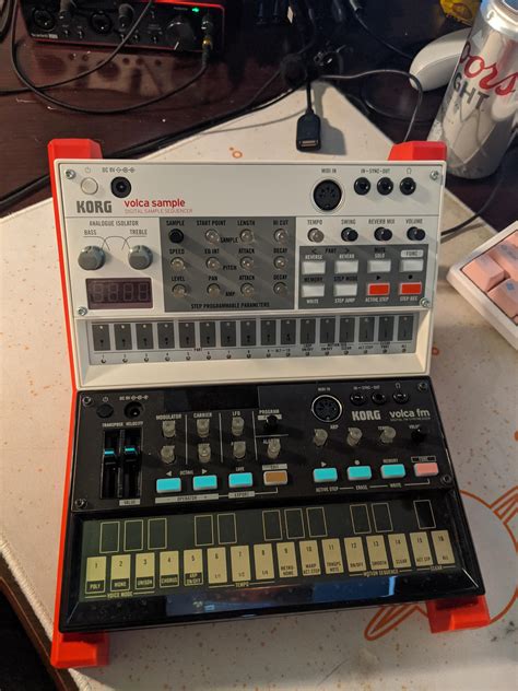 WTS Korg Volca Sample Volca FM With 3d Printed Stand R Synths4Sale