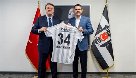 Murat Kurum dan Beşiktaş Kulübü ne ziyaret Orta Çizgi Beşiktaş