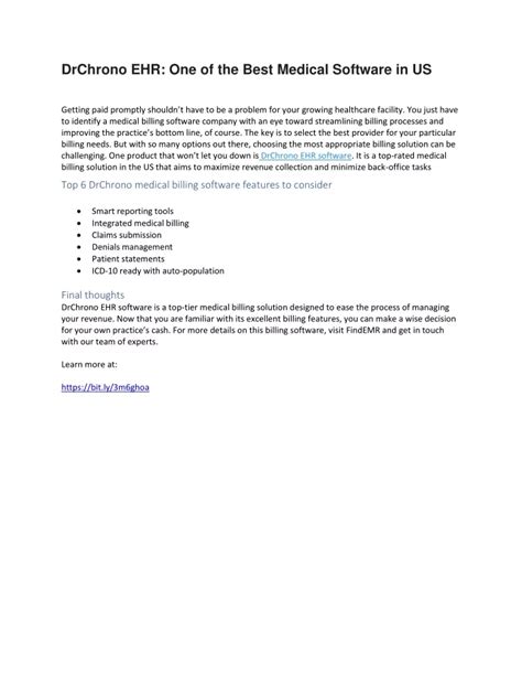 Ppt Drchrono Ehr One Of The Best Medical Software In Us Powerpoint