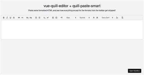 Vue Quill Editor Quill Paste Smart Forked Codesandbox