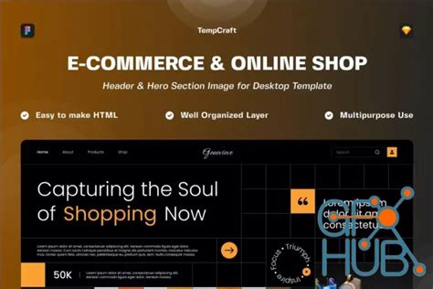 Genevieve E Commerce Hero Section Website Gfx Hub Creative