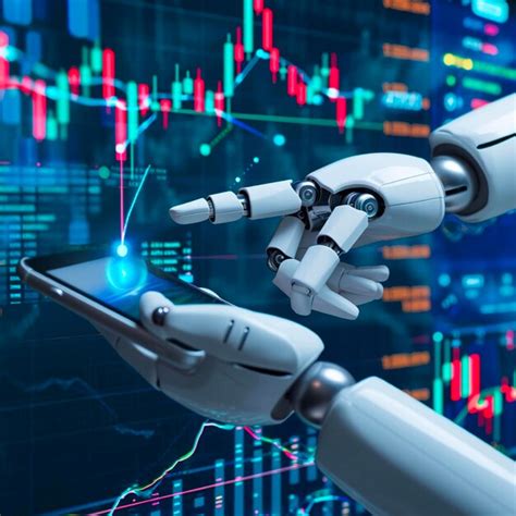Premium Photo Robot Trader AI For Automation Trading On Stock Market