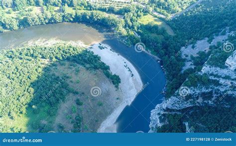 Les Gorges De L ardèche En France Vue Aérienne Photo stock Image du