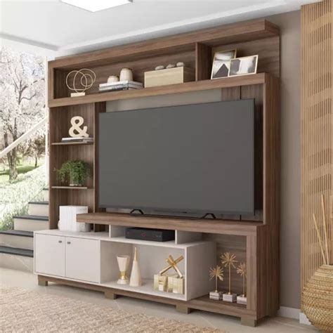 Estante Home Bambam Para Tv Até 65 Polegadas Marrom Caemmun MercadoLivre