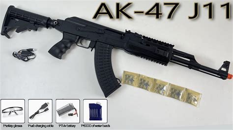 Unboxing Realistic Toy Gun AK 47 J11 Assault Rifle Gel Blaster Gun