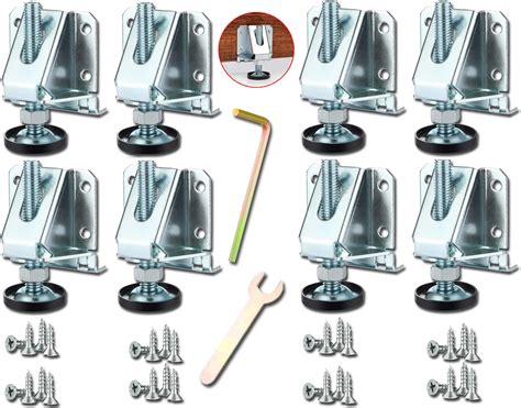 Sumnacon Lot de 4 pieds de nivellement réglables pour meubles M10 pour