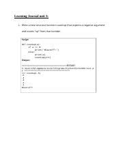 Cs Learning Journal Unit Docx Learning Journal Unit