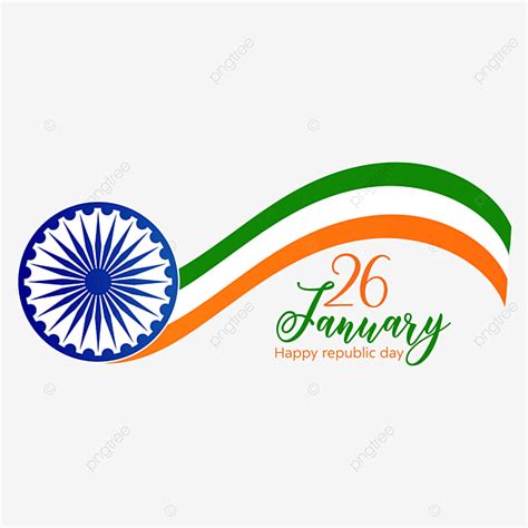 26 Jan Clipart Vector Happy Republic Day Of India 26 January Indian