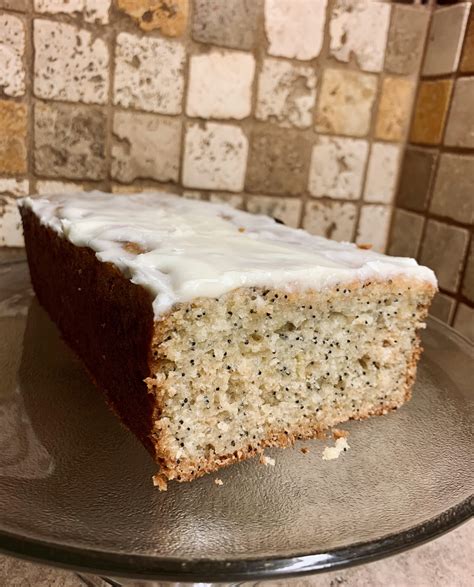 Homemade Lemon Poppy Seed Loaf With Cream Cheese Glaze R Food