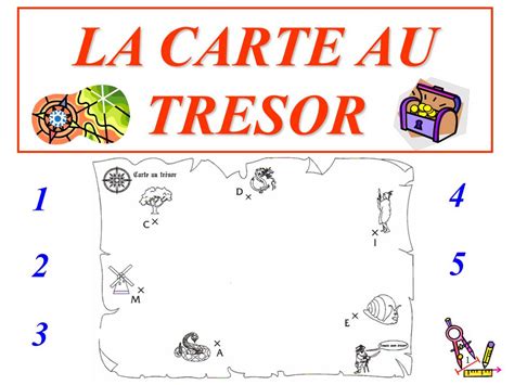 carte au tresor 6ème Mathématiques