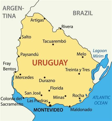Mapas De Uruguay Mapas Pol Ticos F Sicos Mudos Para Descargar
