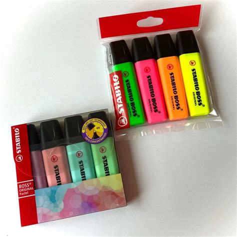 Kit Marca Textos Stabilo Boss Cores Pastel Ou Neon Shopee Brasil