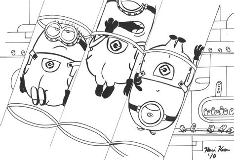 Dibujo Gratis De Los Minions Para Imprimir Y Colorear Los Minions