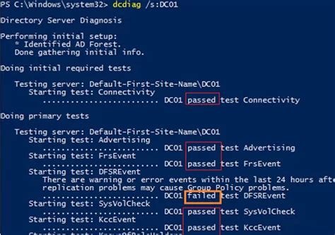 Using Dcdiag To Check Domain Controller Health
