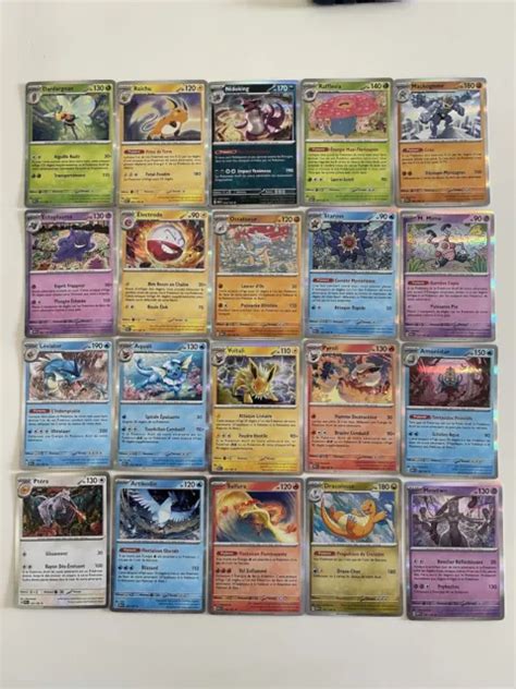 LOT 20 CARTES Pokémon Holo Mew 151 Mew EV3 5 Fr Neuf Sans Double EUR 10
