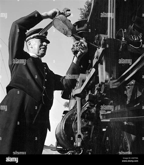 Drammen 19491003 Work On Making The Railway Line Vestfoldbanen Bredssamen Has Ended Here A