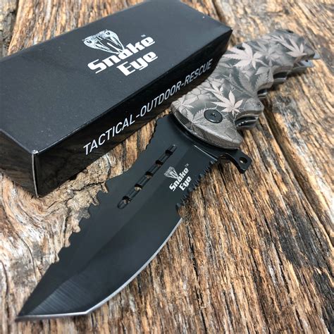 8 5 SNAKE EYE Tactical BROWN Spring Assisted Open Pocket Knife SE