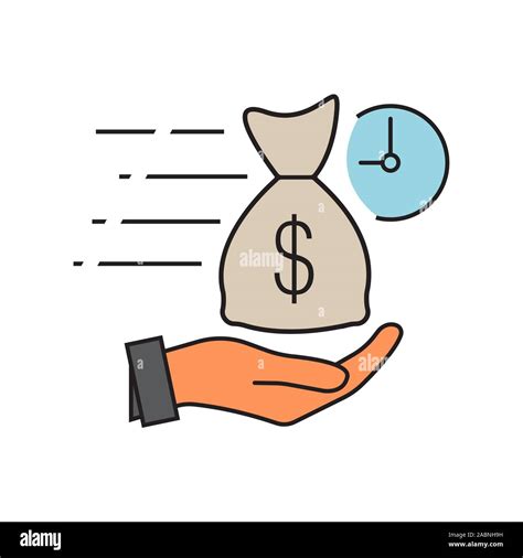 Quick And Easy Loan Fast Money Providence Icon Vector Illustration