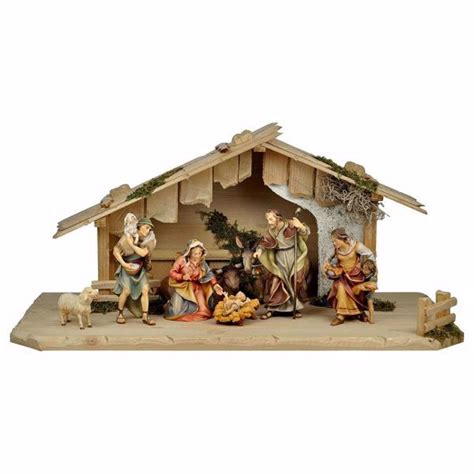 Ulrich Nativity Set 10 Pieces Cm 23 9 1 Inch Hand Painted Val Gardena