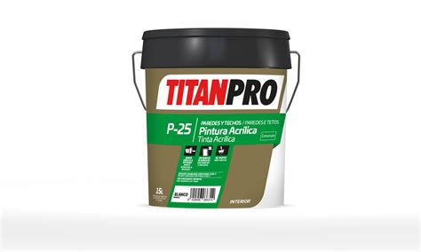 P 25 Tinta acrílica extra mate para paredes e tetos Titan