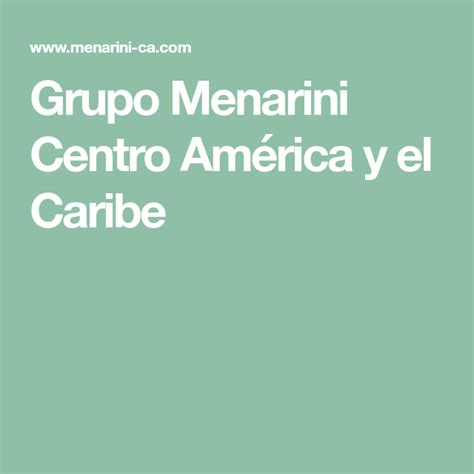 Grupo Menarini Centro Am Rica Y El Caribe Centroamerica Caribe Oral