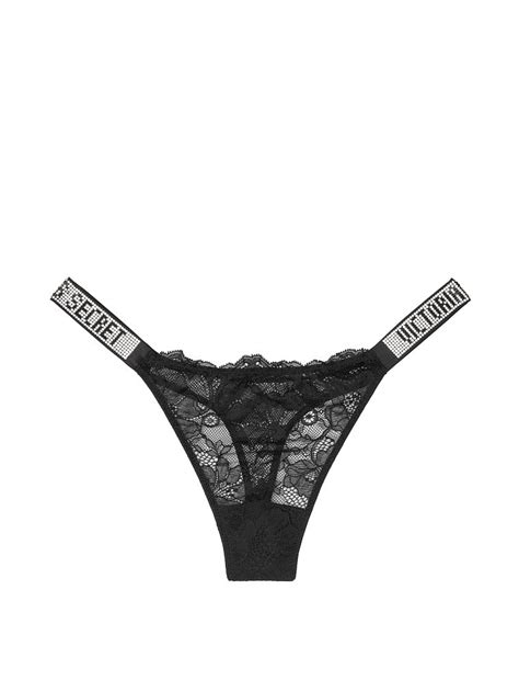 String En Dentelle Avec Logo Tanga Victoria S Secret Site Officiel