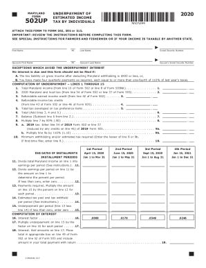 Md Up Fill Out Tax Template Online