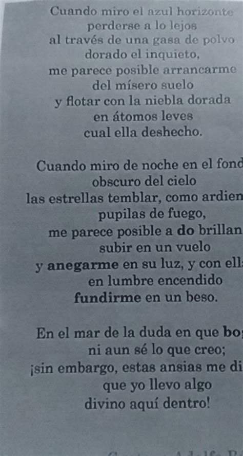 A De Que Trata El Poema Cual Es El Tema Principal B Que Elementos De