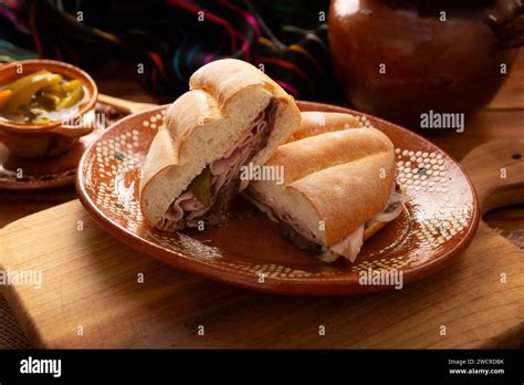 Mexican Ham Sandwich In Mexico It Is Called Torta De Jamon It Is The
