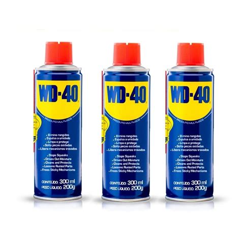 Kit 3 Óleo Desengripante Spray WD40 ORIGINAL OFERTA Produto Multiuso