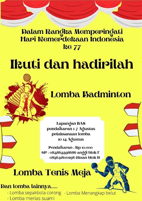 Contoh Pamflet Lomba 17 Agustus Yang Menarik Dan NBKomputer