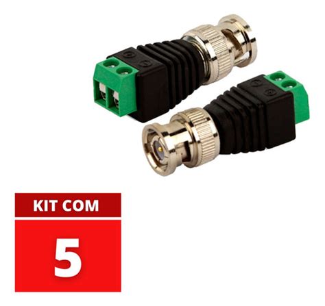 Conector Bnc Macho Borne Adaptador Plug Parafuso Cftv
