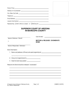 Fillable Online Superiorcourt Maricopa How To Fill Out The Motion And