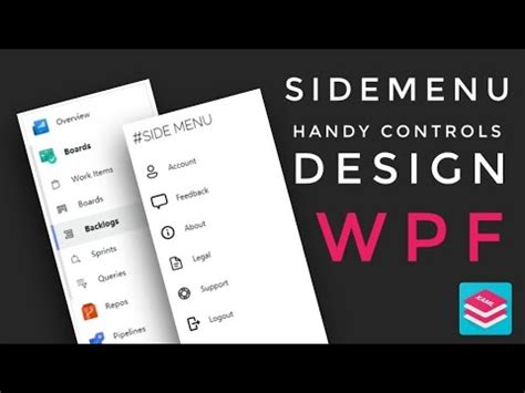 WPF Tutorial Side Menu UI Design In Visual Studio Blend 2019
