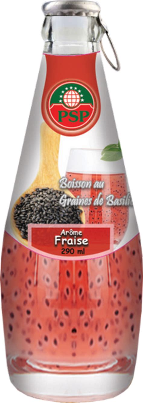 Boisson Graines de Basilic arôme Fraise Paris Store