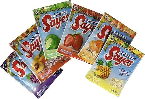 Sayes Polvo Para Preparar Gelatina Con Agua Surtido Ligera Piezas