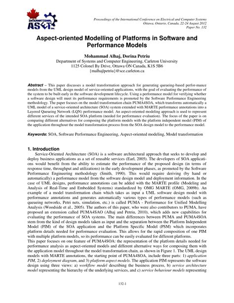 pdf aspect oriented modelling of platforms in software and performance models