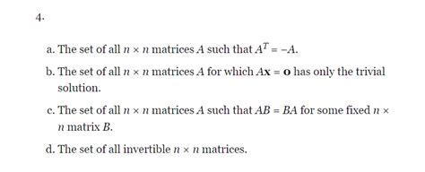 solved in exercises 3 4 ﻿use the subspace test to determine