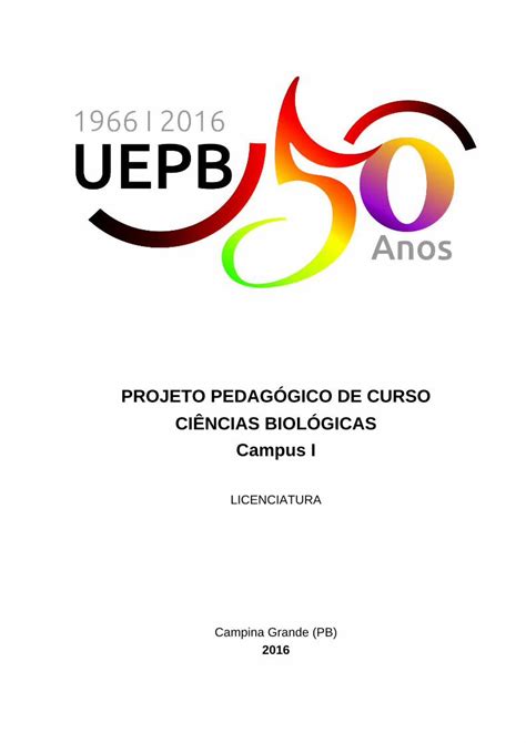 Pdf Projeto Pedag Gico De Curso Ci Ncias Biol Gicas Proreitorias