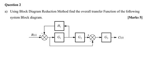 [solved] question 2 a using block diagram reduction method find the course hero