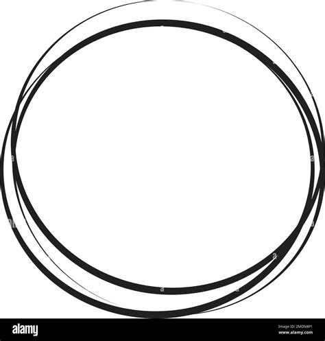 Croquis de línea circular dibujado a mano Vector garabato circular