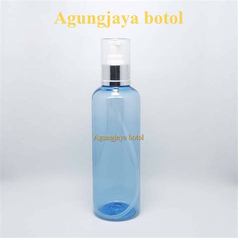 Jual Botol Plastik 250 Ml Br Biru Tutup Pump Treatment Botol Pet