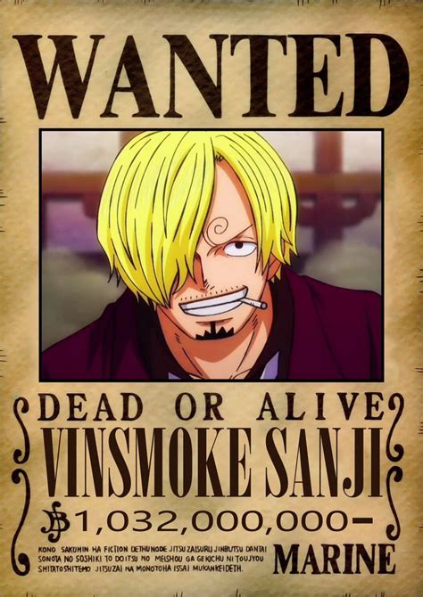 Vinsmoke Sanji One piece recompensas Impresión de póster Cosplay de
