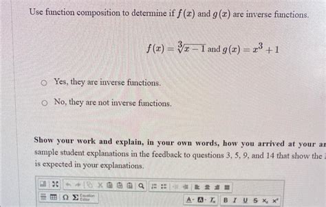 solved use function composition to determine if f x and