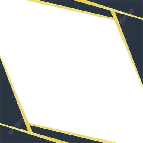 Modern Black Gold Geometric Corner Border Geometric Box Black And