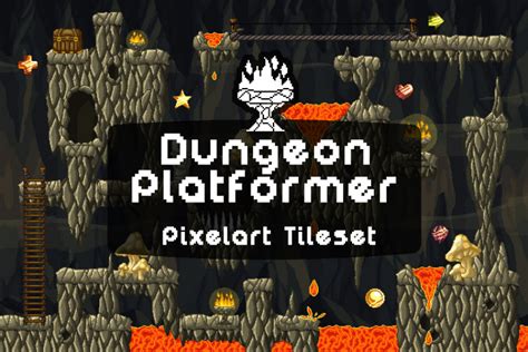 Pixel Art Forest Platformer Tileset CraftPix Net