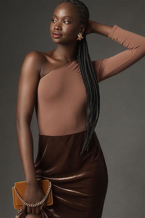 By Anthropologie Seamless One Shoulder Thong Bodysuit ShopStyle Shapewear